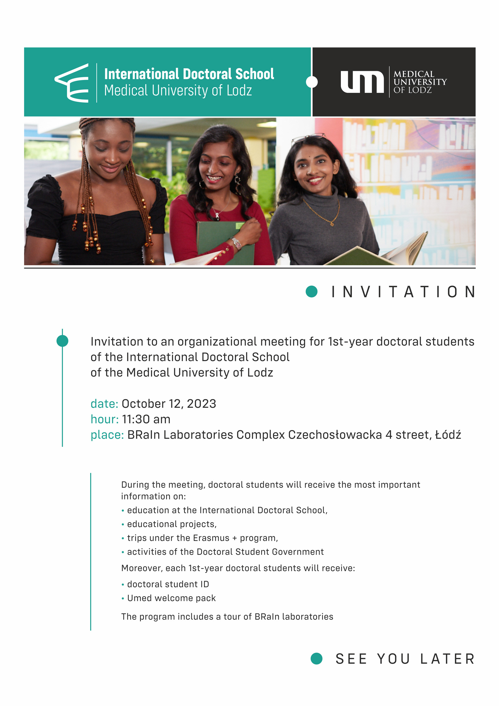Invitation to organizational day - Doctoral School
